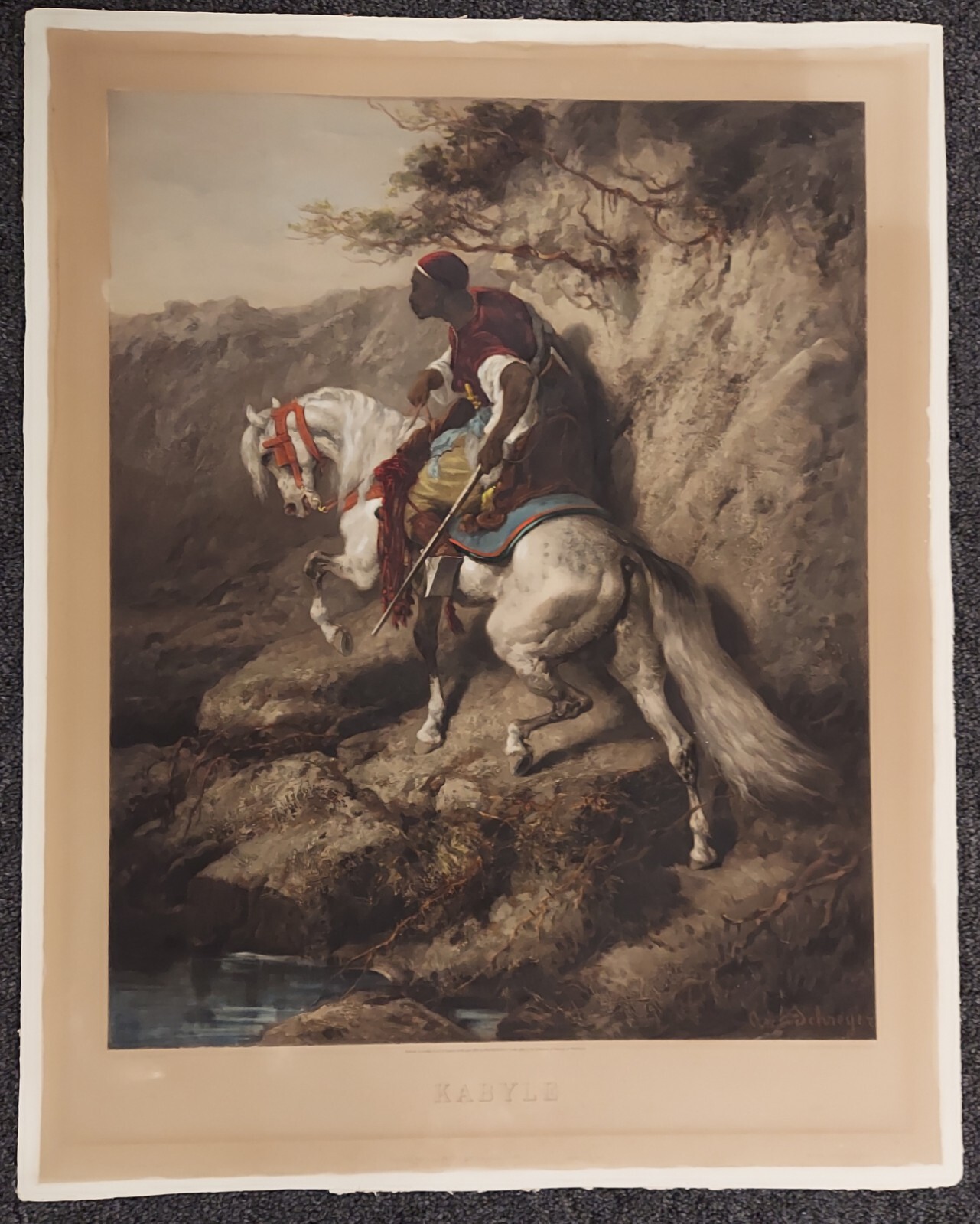 ADOLPH SCHREYER GERMAN ARTIST HAND COLORED PHOTOGRAVURE KABYLE | eBay