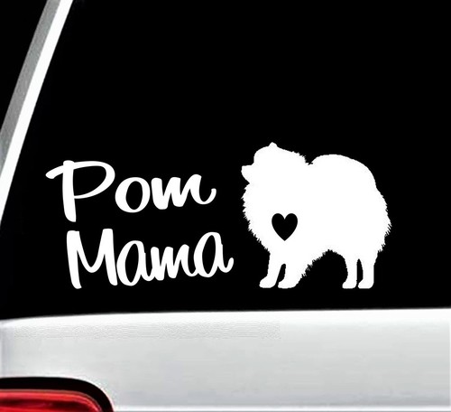 Pom Mama Pomeranian Decal Sticker for Car Window 8 Inch BG 163 Spitz ...
