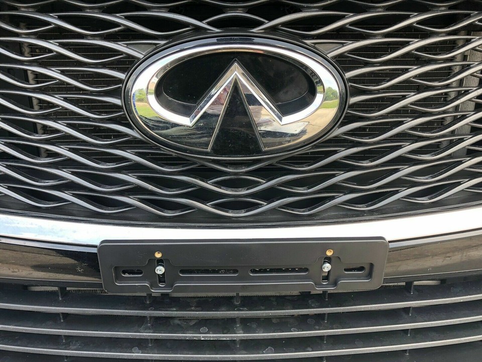 Front License Plate Tag Holder Mount Adapter Bumper Kit Bracket Auto ...