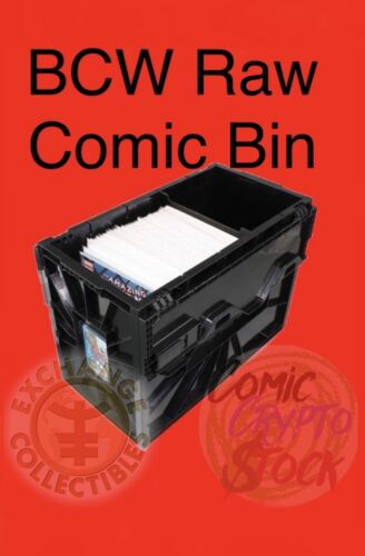 BCW Raw Comic Book Storage Plastic Bin Box Stackable Boxes With Lid and ...