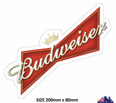 2 X Budweiser Beer label Stickers Camping Trailer Bar Fridge | eBay