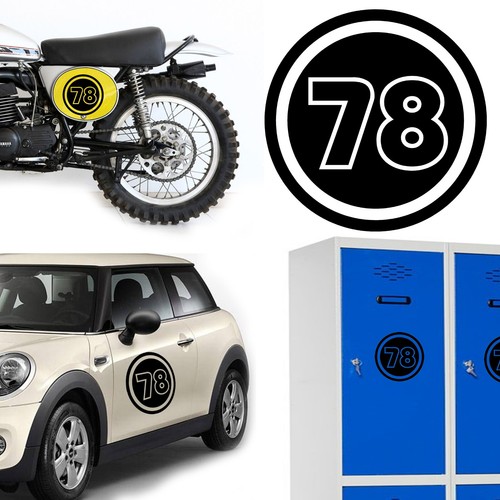 Number 78 v02 Sticker Vinyl | eBay