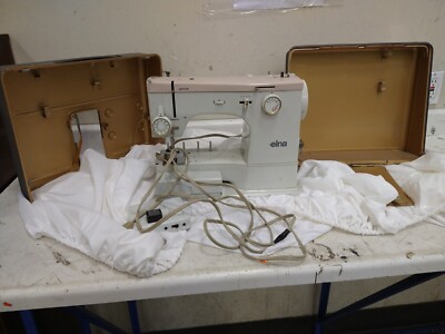 VIntage Elna Special Sewing Machine In Metal Case Tested Working May ...