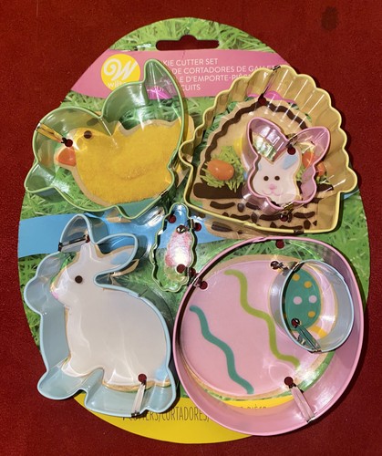 Wilton Easter Cookie Cutters Set of 7 Bunny Chick Carrot Egg NEW ...