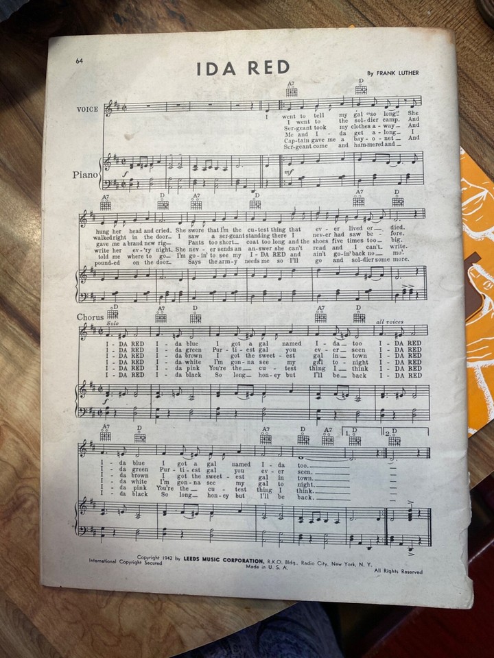Vintage Hill Billy Record Round-Up Song Folio 1942 Sheet Music Song ...