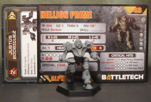 Battletech Hellion Mech + Pilot Cards Alpha Strike Clan Ad Hoc Star ...