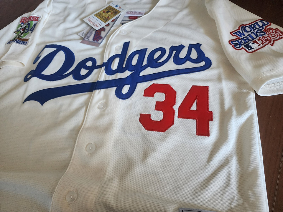 NEW HERO edition LA Dodgers #34 Fernando Valenzuela Throwback 2patch ...