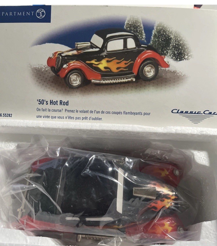 Dept 56 Original Snow Village Christmas 50's Hot Rod 55282 NEW Retired ...
