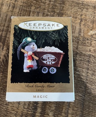 1994 Hallmark Keepsake North Pole Rock Candy Miner Light Up Magic ...