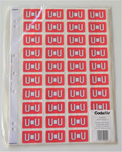 Codafile 25mm Lateral Filing Labels - 200 Pack - New - Free Postage ...