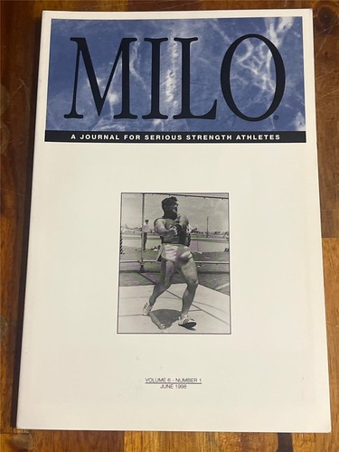MILO strongman powerlifting weightlifting journal HAROLD CONNOLLY 6-98 ...