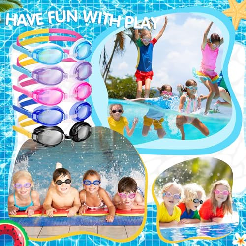 30 Pcs Kids Swim Goggles Bulk Child Blue, Pink, Purple, Lake Blue ...