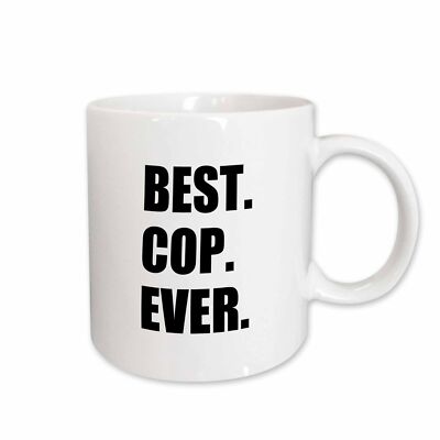 3dRose Best Cop Ever - fun text gifts for worlds greatest police ...