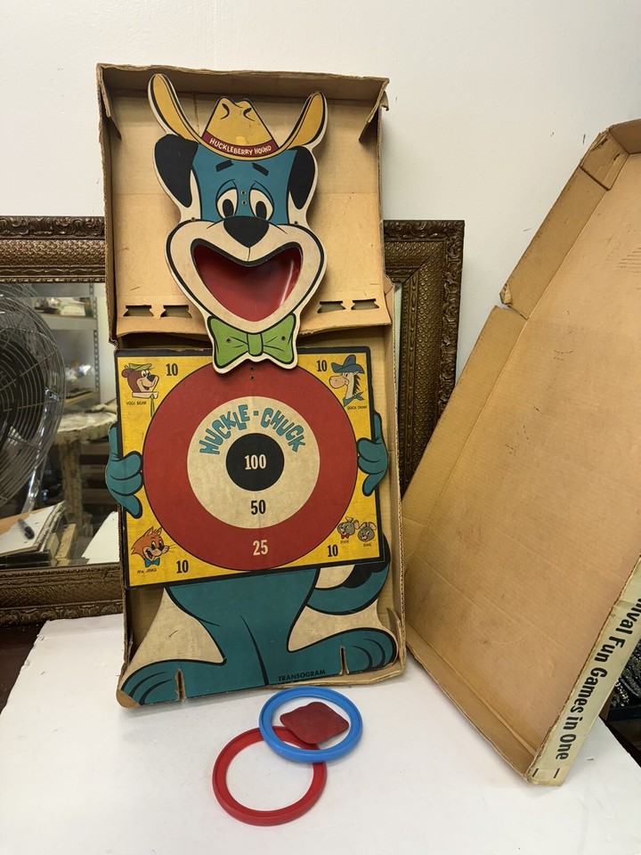 Vintage 1961 Hanna Barbera Huckleberry Hounds Huckle-Chuck 3 Carnival ...