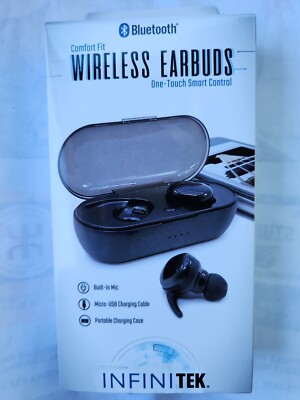 Infinitek Comfort Fit Wireless Earbuds Bluetooth Built-In Mic Type C ...