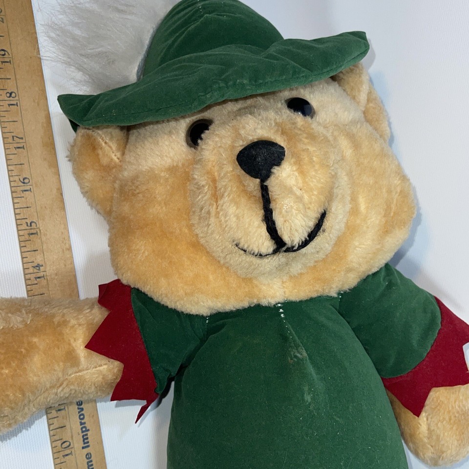 RARE HTF 1991 Ace Novelty Co. Inc Teddy Bear Robin Hood Stuffed Toy 19 ...