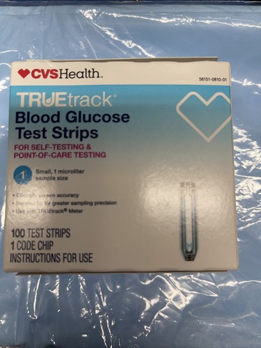 CVS Health TRUE Track Blood Glucose 100 Test Strips Sealed Exp 03 CVS Health TRUE Track Blood Glucose 100 Test Strips Sealed Exp 03