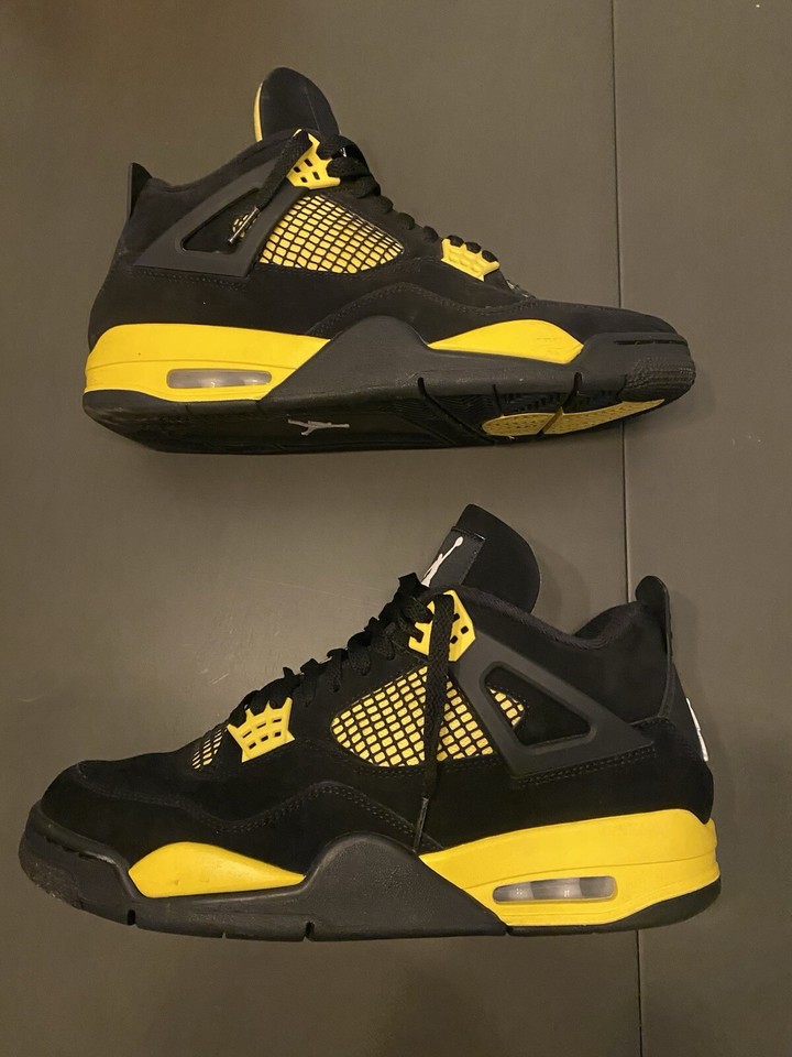 Jordan 4 Yellow Thunders Size 10.5 Brand New, Wore 2 Days As You ...