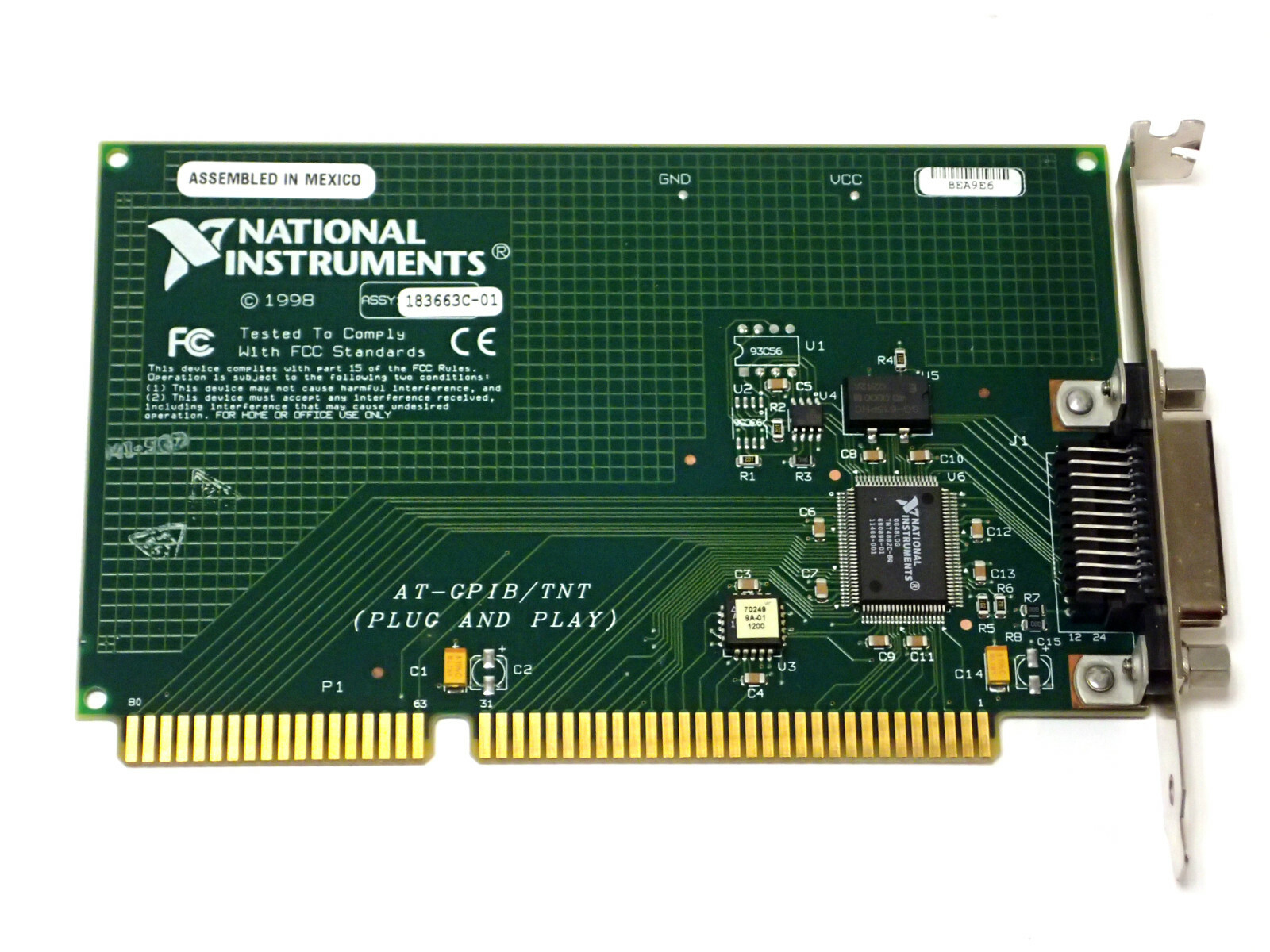 NATIONAL INSTRUMENTS 183663C-01 AT-GPIB/TNT PLUG & PLAY w/ 182845-01 ...
