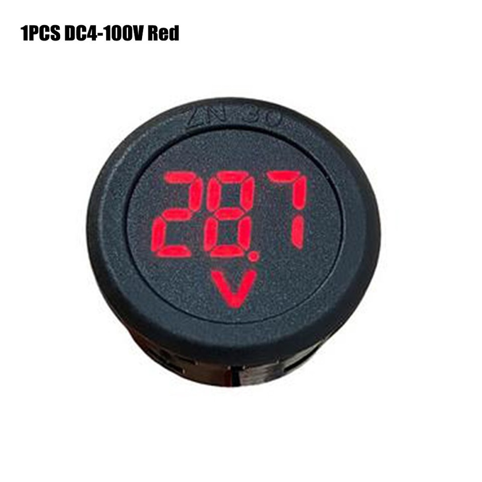 Round Voltmeter 1 Pc Car Circular DC 5V-100V Digital Digital Tube ...