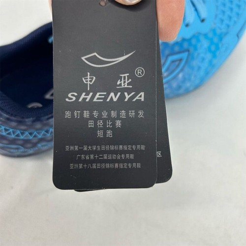 Shenya Unisex Track & Field Spikes Blue Sprint Running Shoes Size 35 US ...