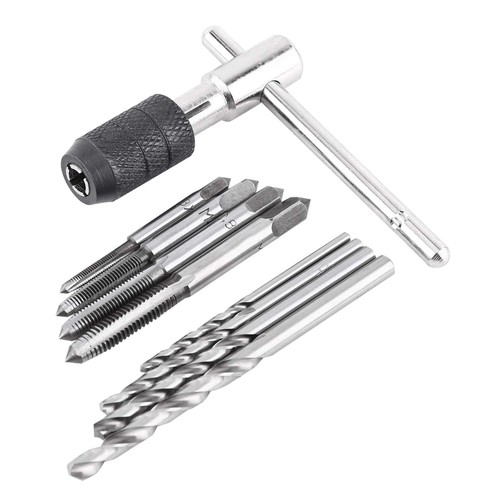 Adjustable T Handle Tap Holder Wrench with 4pcs M3-M6 Metric Taps and ...