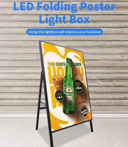 LED Menu Board Advertising Light Boxes Floor-standing Display Vertical ...
