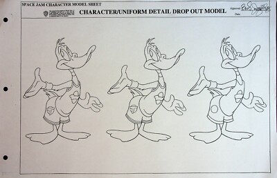 SPACE JAM Character Model DAFFY DUCK Sheet Production Copy 11" x 18" WB ...
