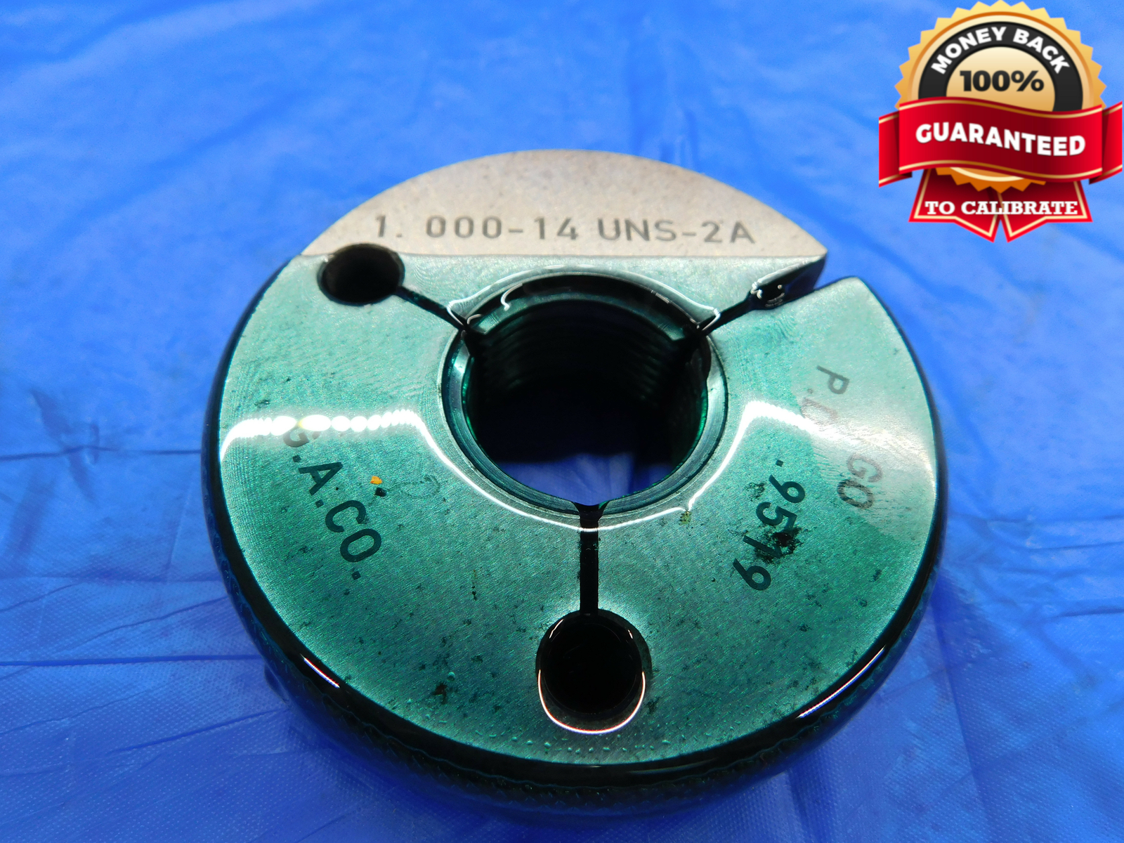 1" 14 UNS 2A THREAD RING GAGE 1.0 GO ONLY P.D. = .9519 NS-2A INSPECTION ...