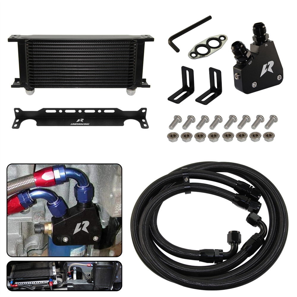 16 Row Engine Oil Cooler Kit For LS1 LS2 LS3 LS6 LS7 LS9 Corvette C5 C6 ...