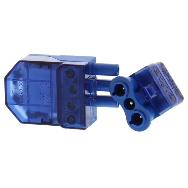 3 Pin Push In Connector Blue Blue Click Flow CT101C 3-Pin Connector ...