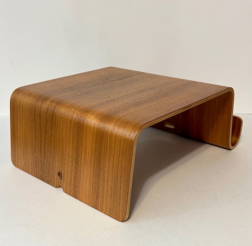 PFEIFFER LAB WALNUT BENTWOOD COMPUTER MONITOR DESK PLATFORM STAND TABLE ...