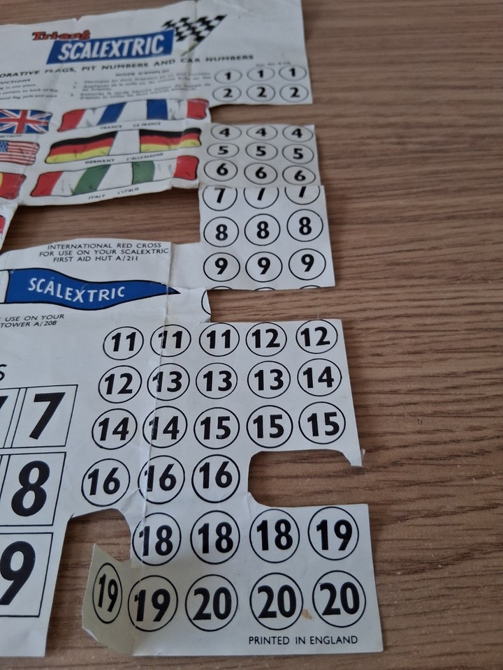 1960s Scalextric Instruction Manual Third Edition and original stickers ...