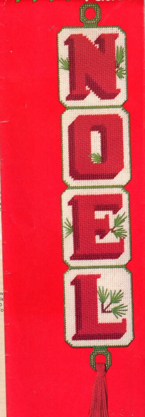 JOYOUS NOEL BANNER Wall Hanging -7ct Plastic Canvas *PARTIAL* KIT ...