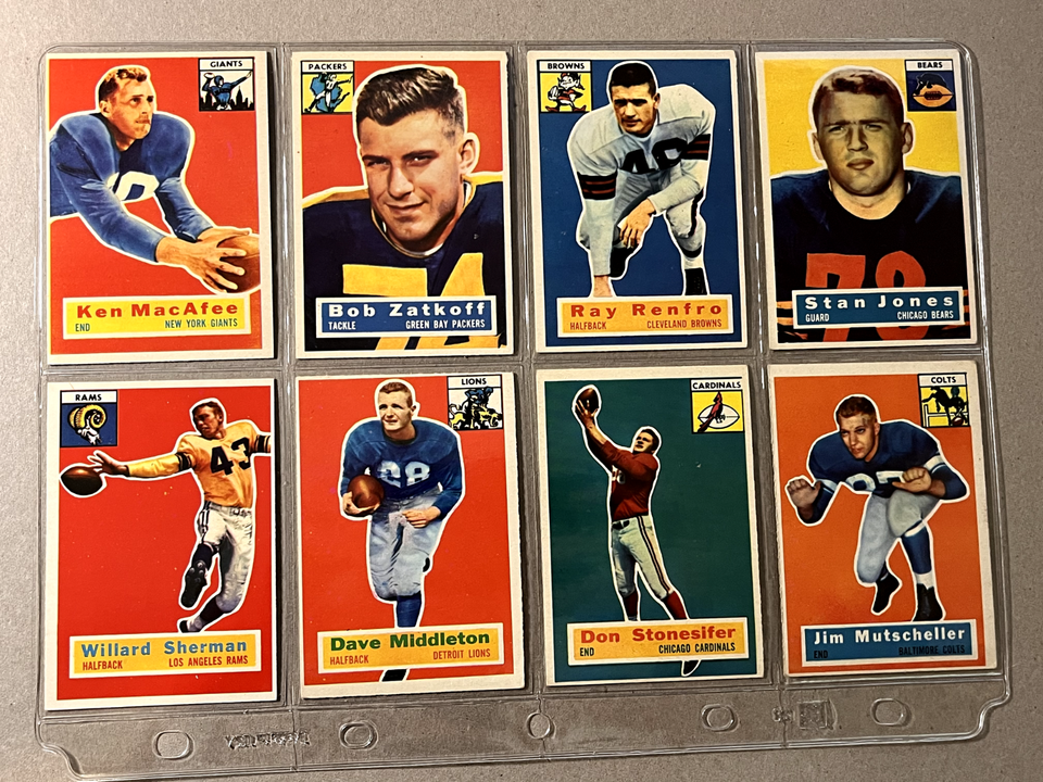 1956 Topps Football Complete Set of 120 cards plus Unmarked Checklist ...