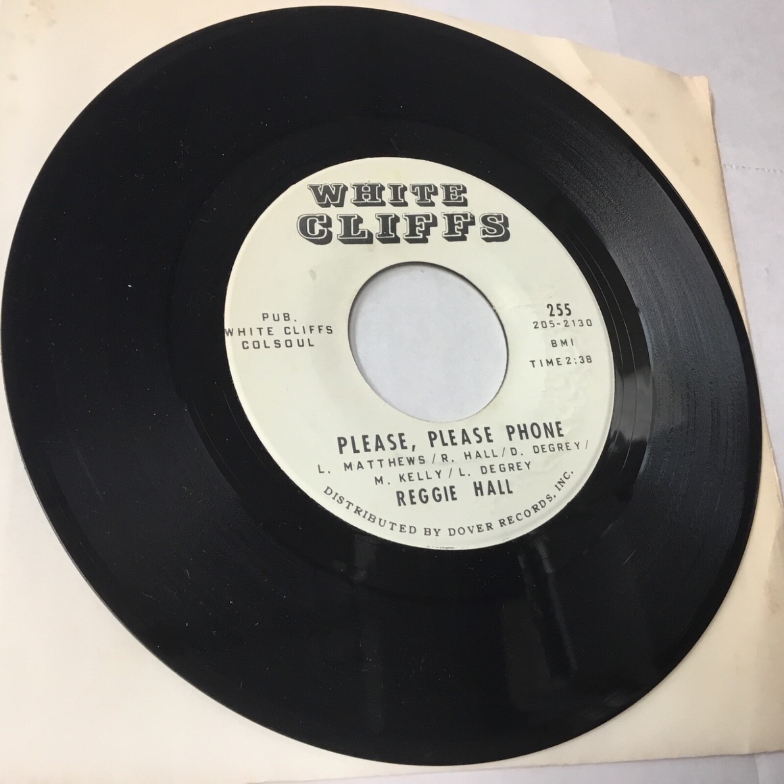 REGGIE HALL “PLEASE, PLEASE PHONE /SHOO FLY” PROMO WHITE CLIFFS RECORDS ...