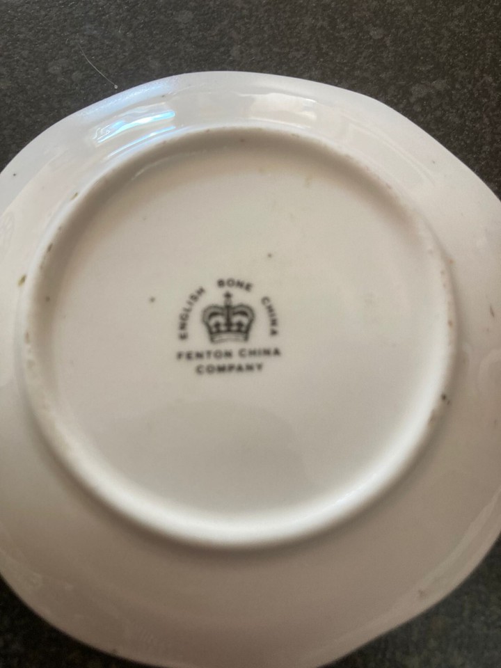 FENTON DECORATIVE FLORAL BONE CHINA PLATE EXCELLENT CONDITION | eBay