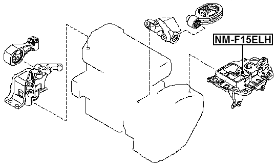 NM-F15ELH Febest LEFT ENGINE MOUNT 11220-4BB0A, 11220-4BB0A | eBay ...