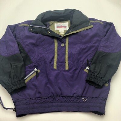 Vtg Obermeyer Womens Size 10 Jacket Ski Purple Pullover Snowboard Cinch ...