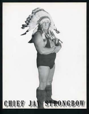 Chief Jay Strongbow Wrestling Champion circa 1970's Promo Photo ...
