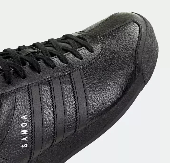 Adidas Originals Samoa Core Triple Black Lace up Sneakers IG1817 Men's ...