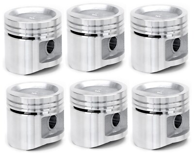 SILVOLITE D-shape Dish Cast Pistons Set/6 for 1963-1989 Chevy GMC 292 ...