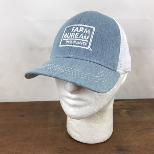 Farm Bureau Insurance Blue Cotton & Mesh Strapback Baseball Cap Hat ...