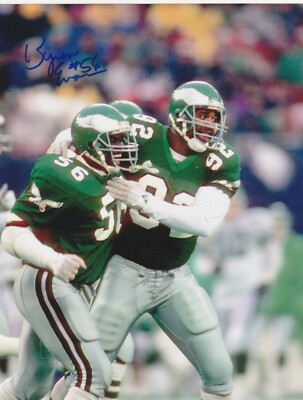 BYRON EVANS PHILADELPHIA EAGLES W/ REGGIE WHITE ACTION SIGNED 8x10 | eBay