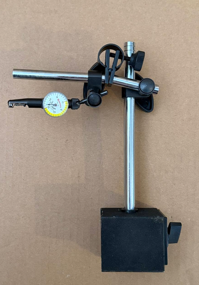 Vintage Starrett No. 711 Dial Indicator w/ Fowler Magnetic Base | eBay