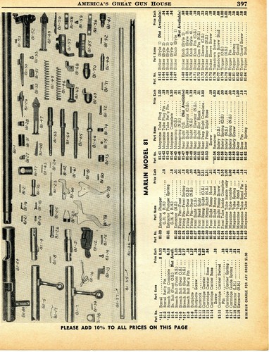 1959 Print Ad of Marlin Model 81 Rifle Parts List | eBay