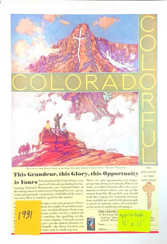 Colorful Colorado, 1931 Original Magazine Print Ad | eBay