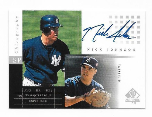 NICK JOHNSON 2000 UPPER DECK SP AUTHENTIC AUTOGRAPHED SIGNED # NJ ...