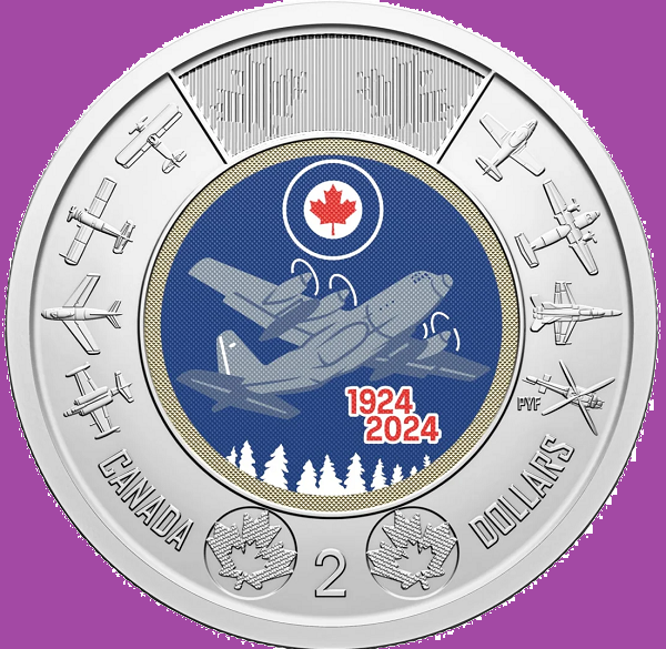 Set of 12 2017 to 2024 Canada Colored Toonie Coins i/c Glow-in-the-Dark ...