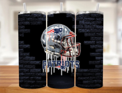 New England Patriots NFL Drip Helmet Stainless Steel Tumbler & Metal ...
